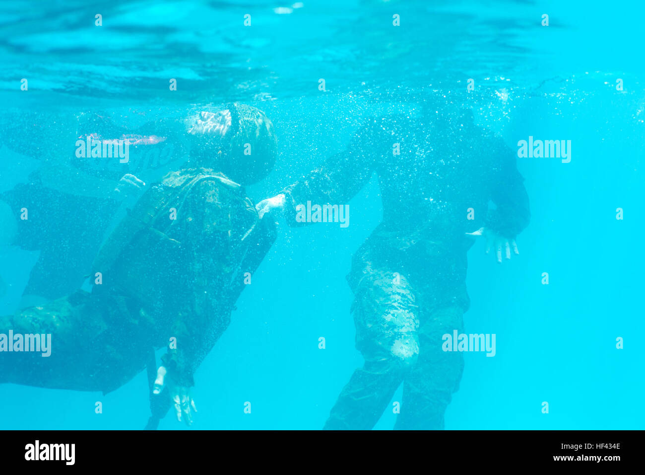 Marines conduct mock rescues in the water during advanced water ...