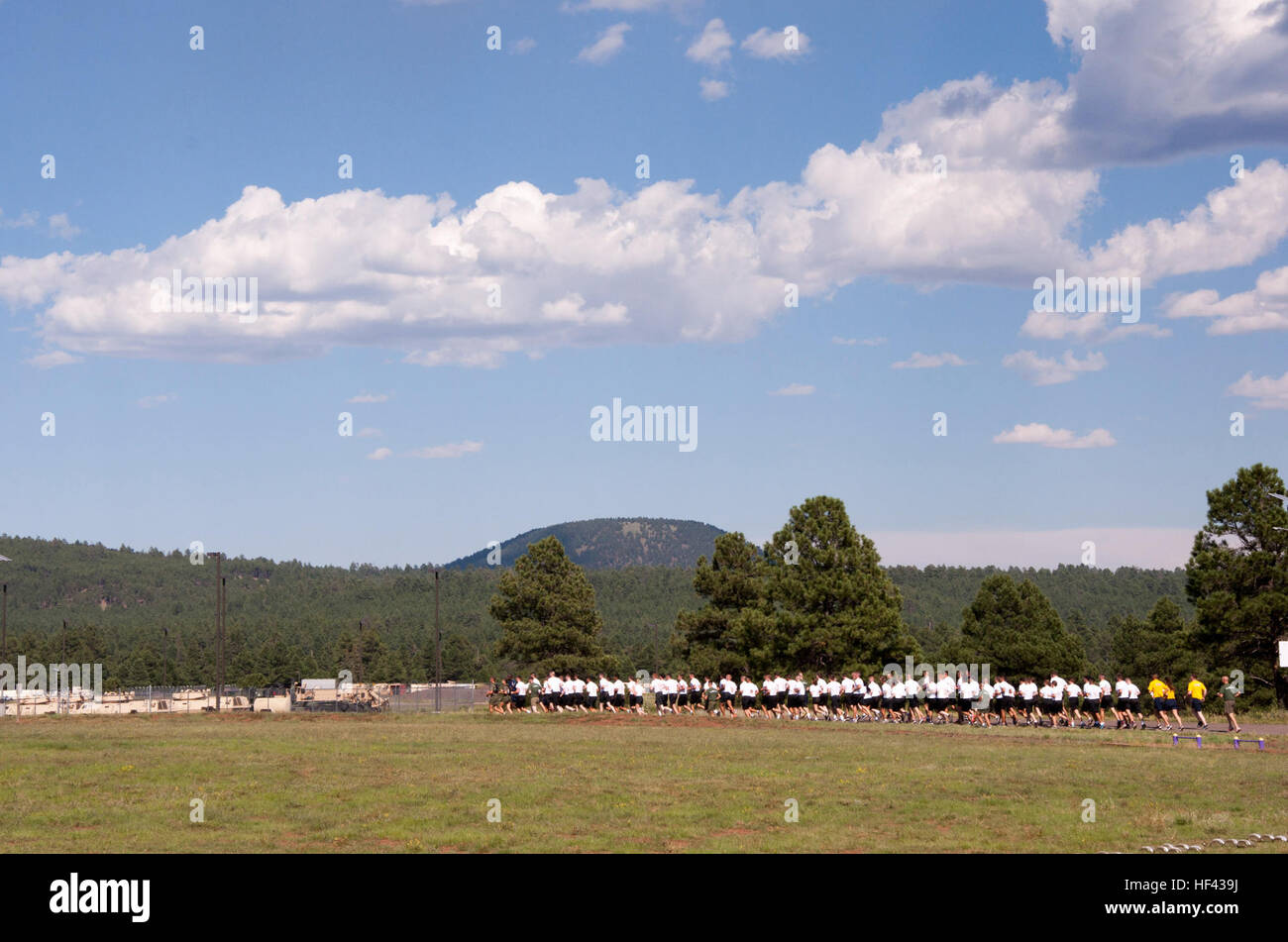 CAMP NAVAJO, Arizona (Aug. 13, 2016) – A formation of nearly 90 Naval ...