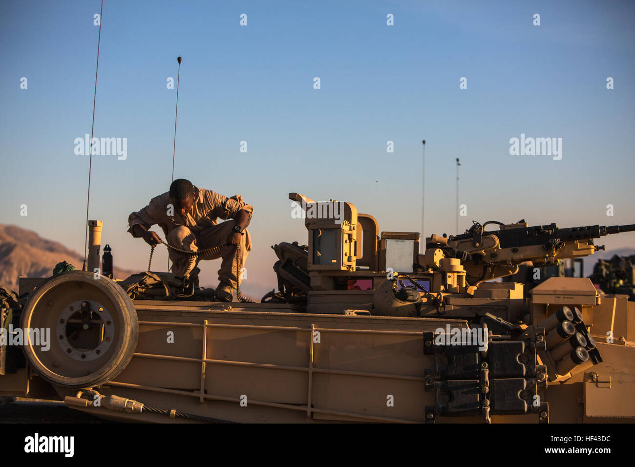 U.S. Marine Corps Lance Cpl. Markis Woods, a tank loader with Detla ...