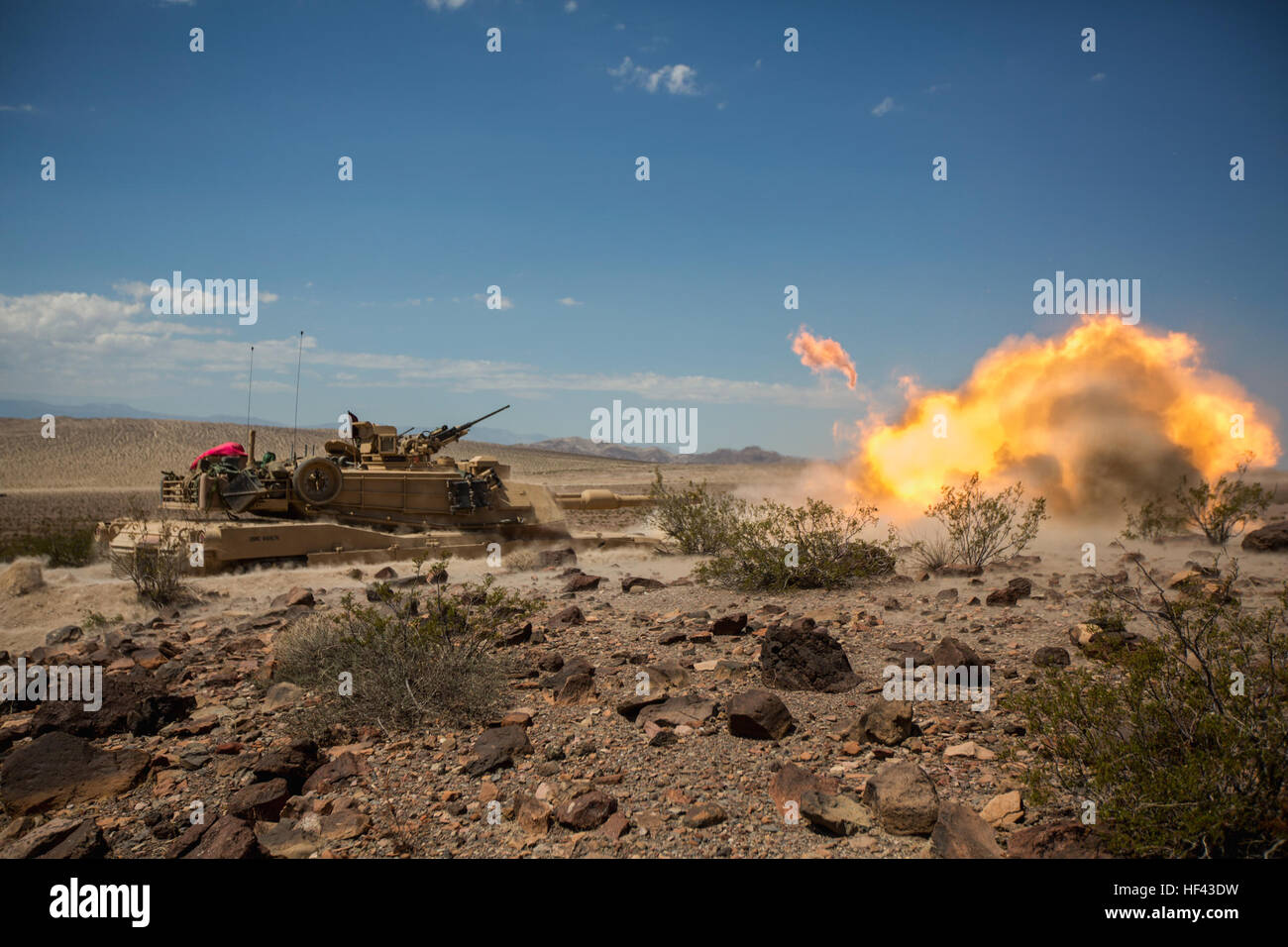 A U.S. Marine Corps M1A1 Abrams Tank, with Delta Company, 1st Tank ...