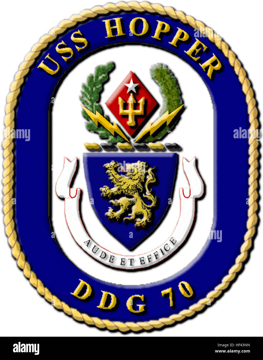 Crest of USS Hopper (DDG-70), 1997 Stock Photo - Alamy