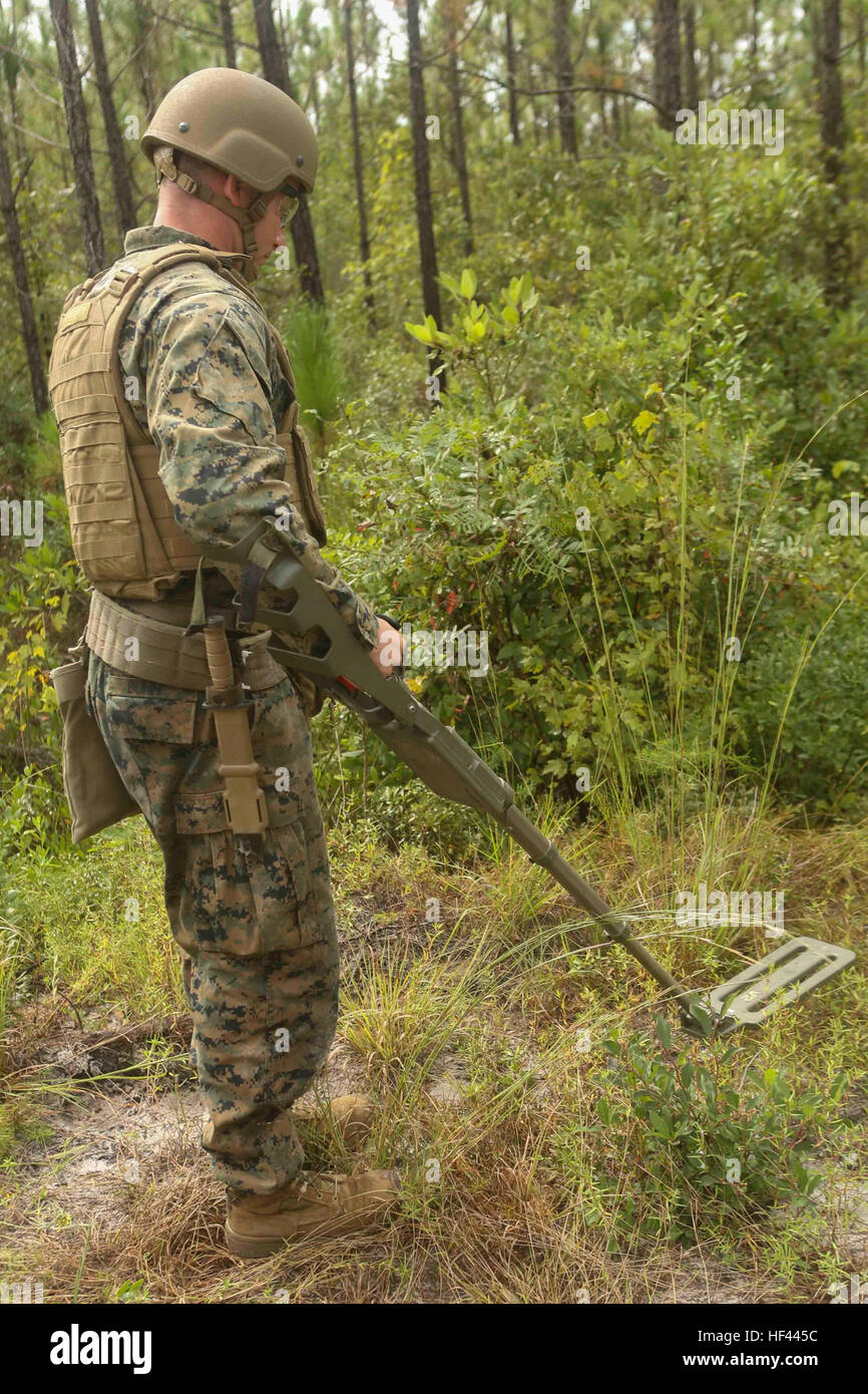 A U.S. Marine with Explosive Ordinance Disposal (EOD) Company, 8th ...