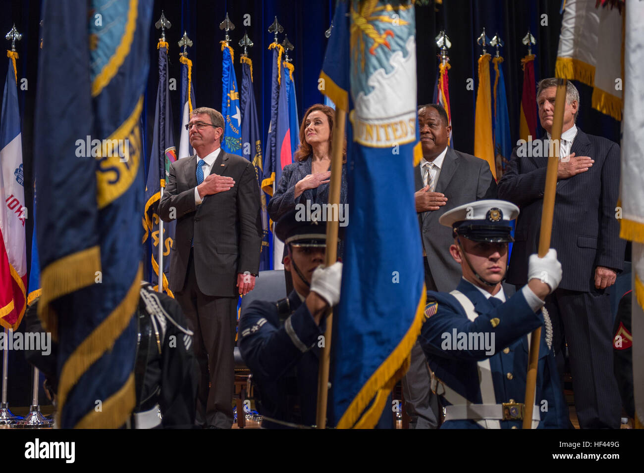 Secretary of Defense Ash Carter speaks during the Department of Defense ...