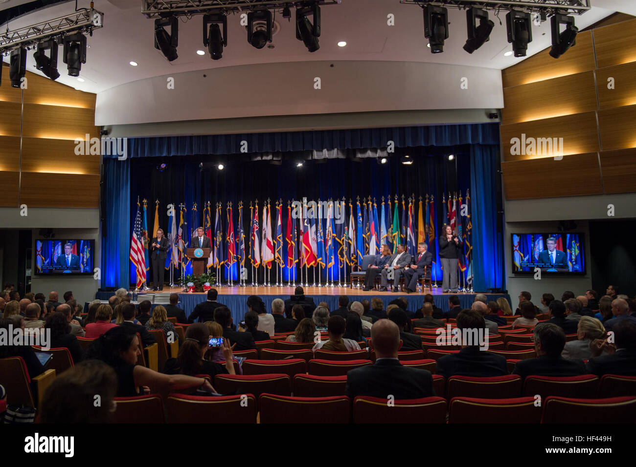 Secretary of Defense Ash Carter speaks during the Department of Defense ...