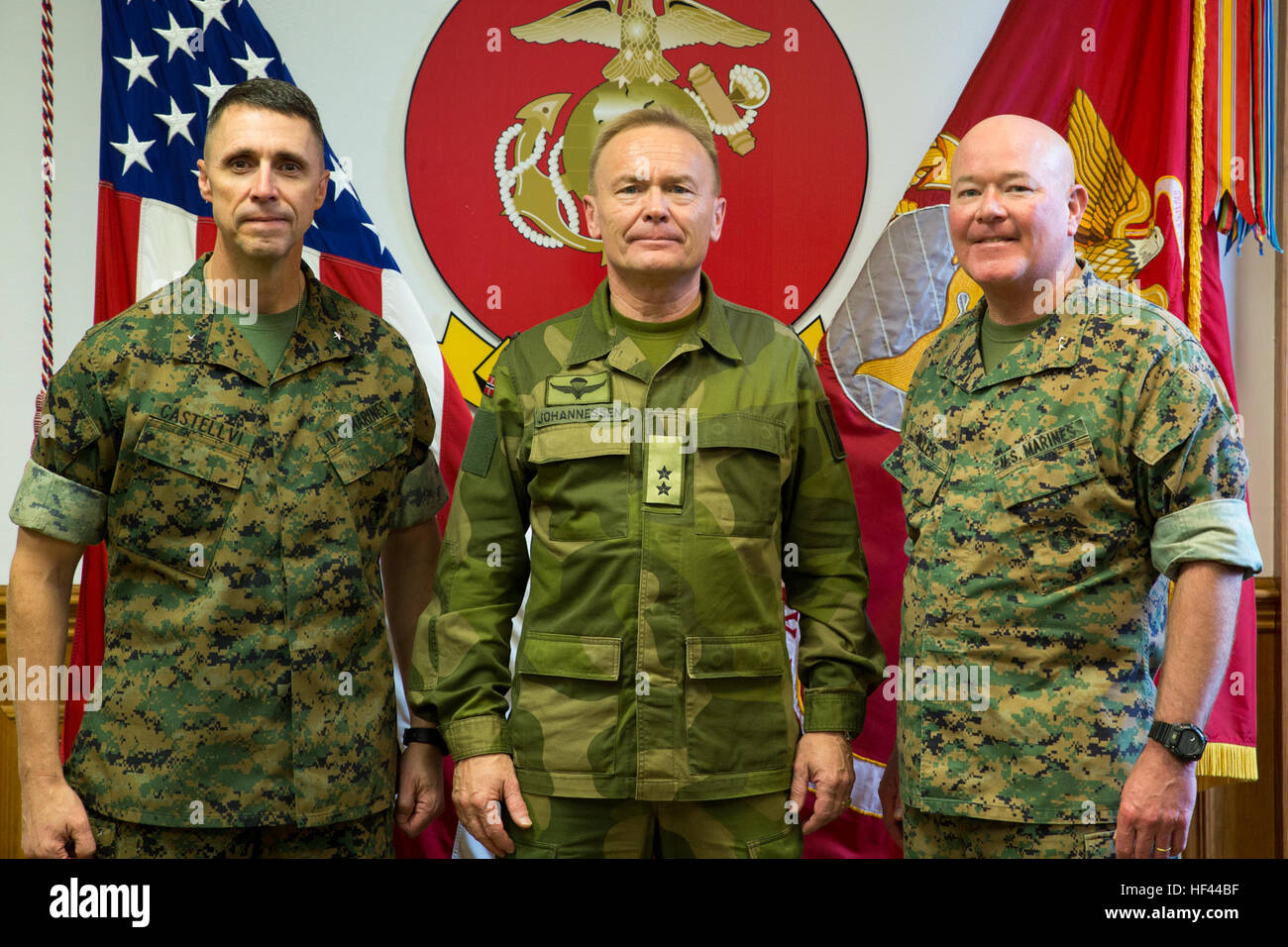 (From left to right) Brigadier Gen. Robert Castellvi, Maj. Gen. Odin ...