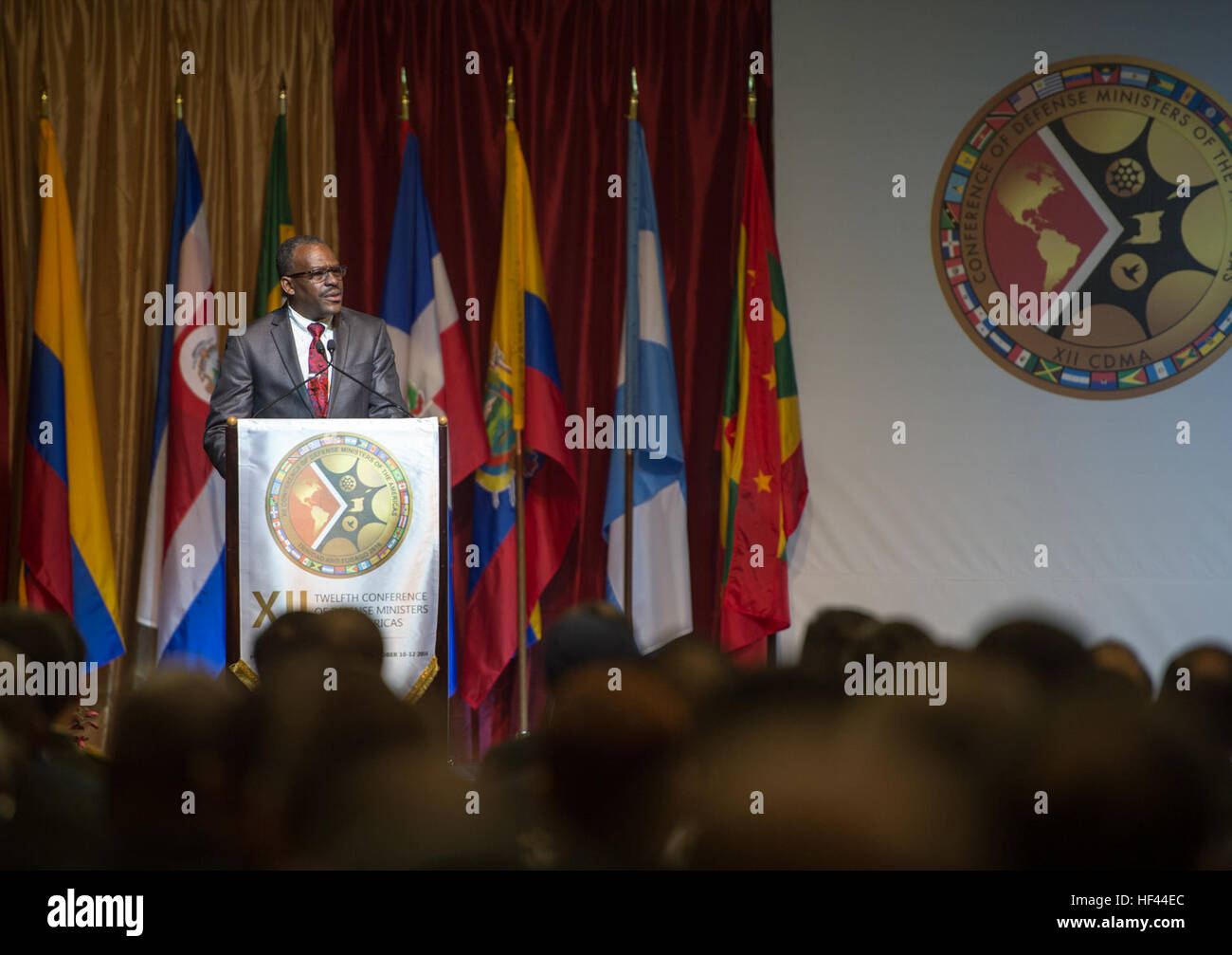 Edmund Dillon, president of the XII Conference of Defense Ministers of ...