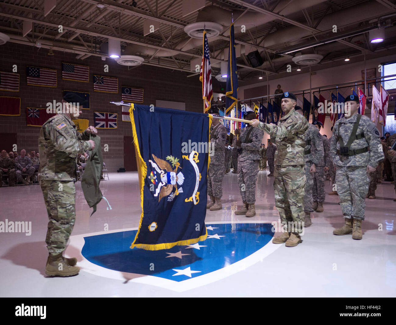 Command Sgt. Maj. Donald Ramey, 1st Battalion, 297th Infantry Regiment ...
