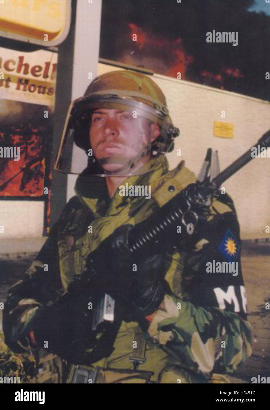 40th Infantry Division soldier, 1992 Stock Photo - Alamy
