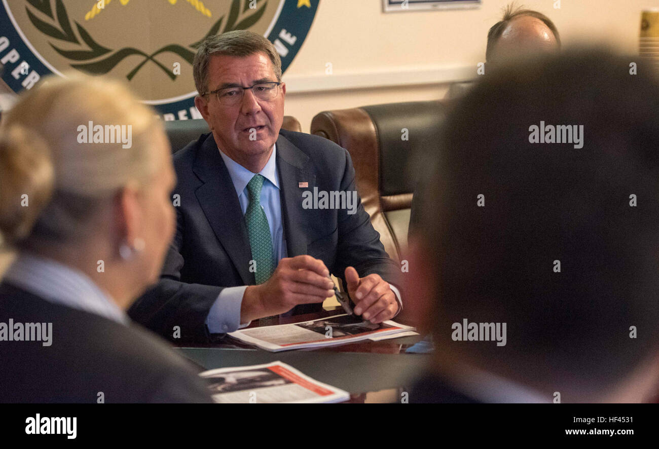 The Secretary of Defense attends a humanitarian assistance ...