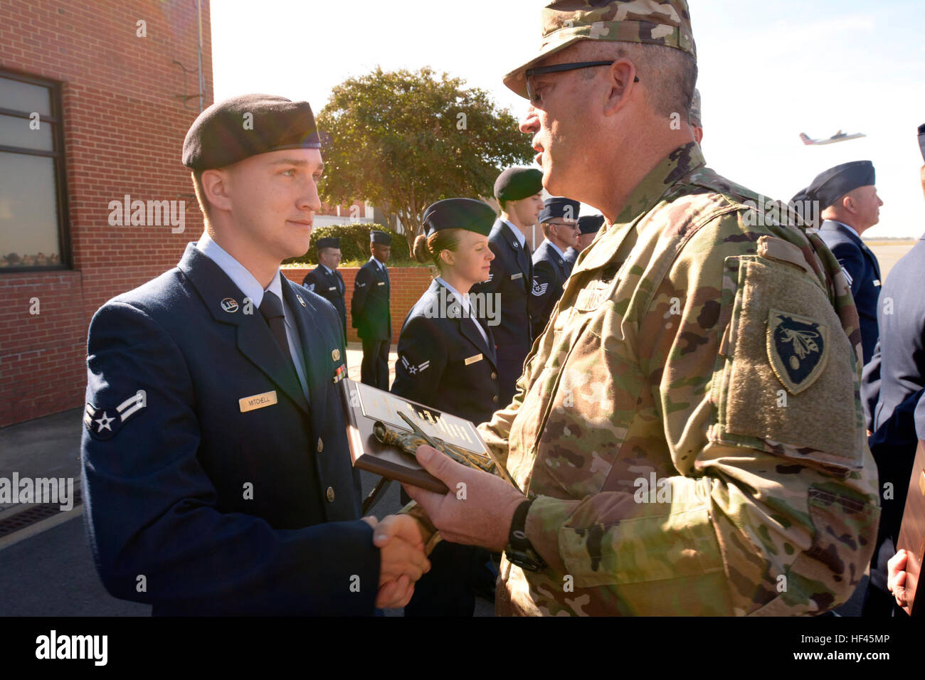 U.S. Army Maj. Gen. Greg Lusk (right), adjutant general of North ...
