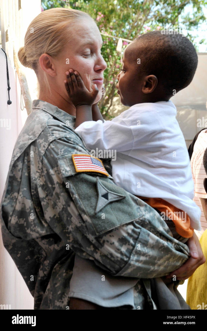 A U.S. Army executive officer from the 11th Transportation Battalion ...