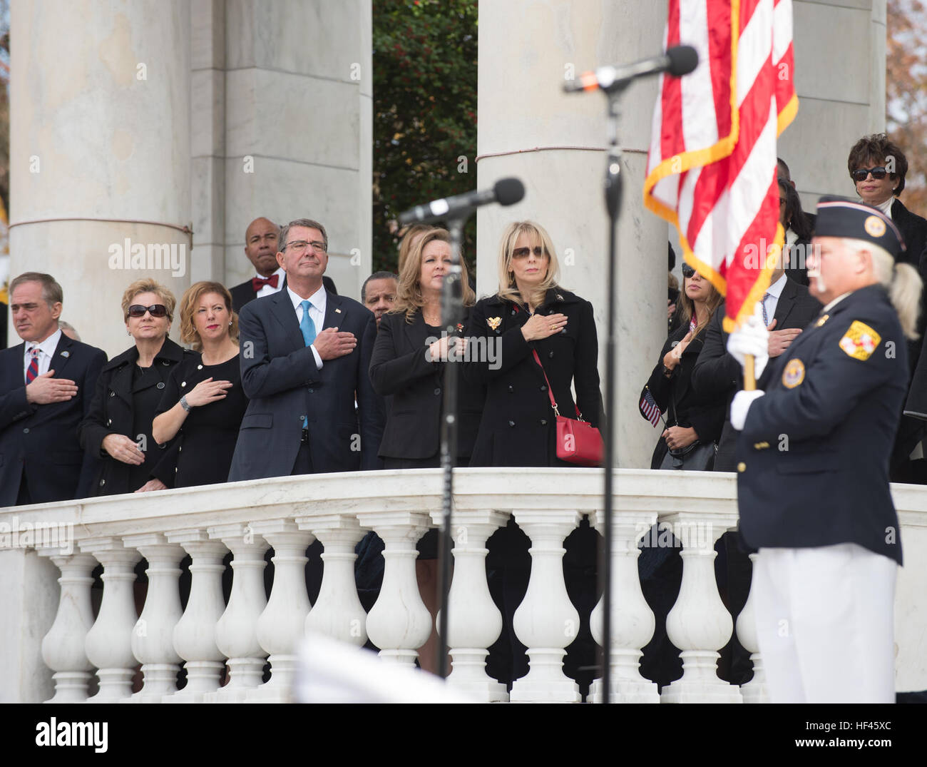 Secretary of Defense Ash Carter renders honors during a Veterans Day ...