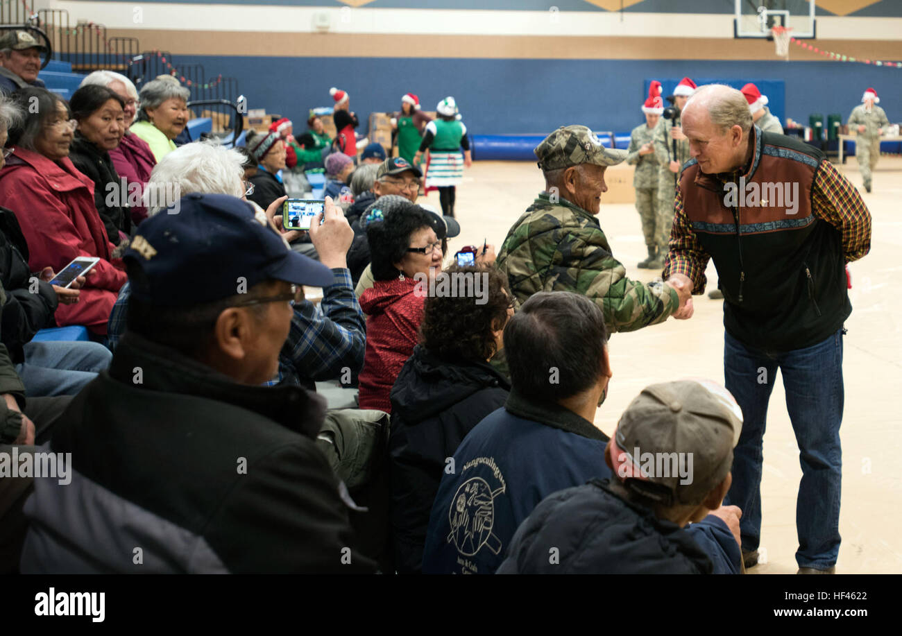 TOGIAK, Alaska -- Alaska Governor Bill Walker greets Togiak elders in ...