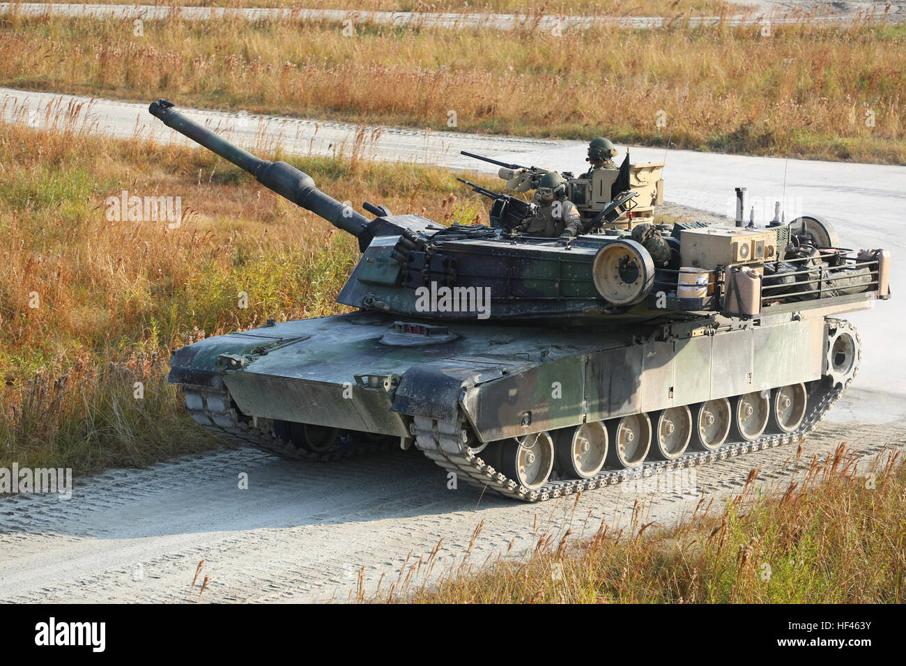 Marines from 2nd Tank Battalion fire M1A1 Abrams tanks during a gunnery ...