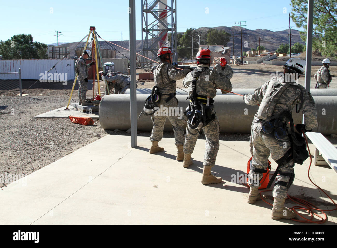 Engineers with the 235th Engineer Company (Sapper) hoists a medical ...