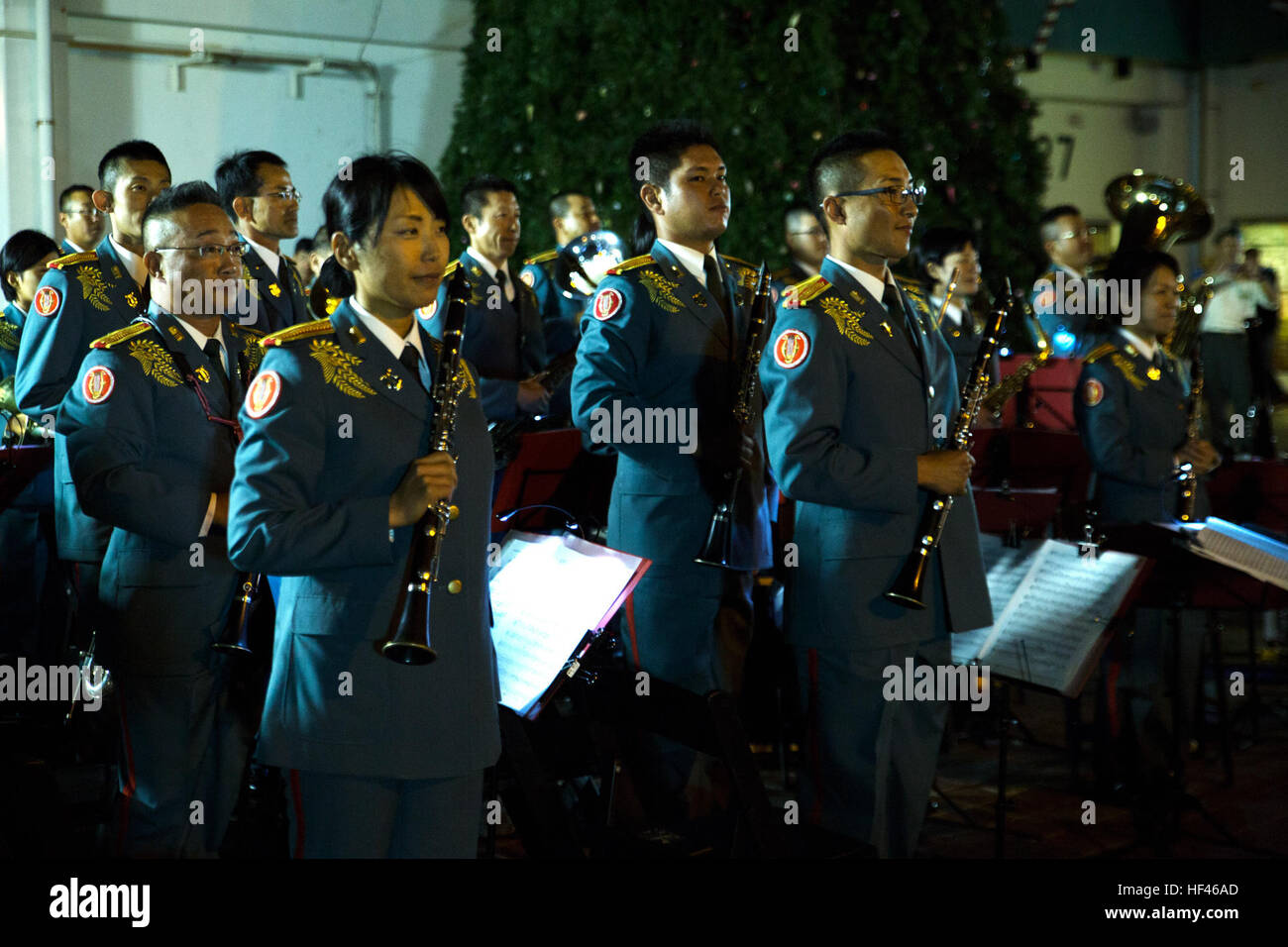 The Japan Ground Self-Defense Force Band stands for applause Nov. 25 ...