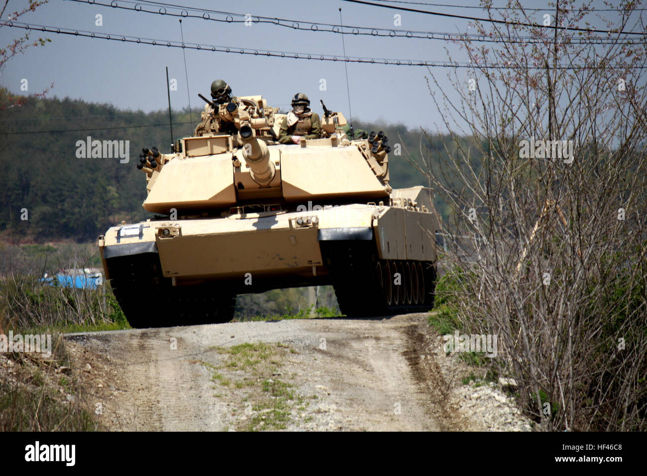 Marines with Company A, 4th Tank Battalion, 4th Marine Division, Marine ...