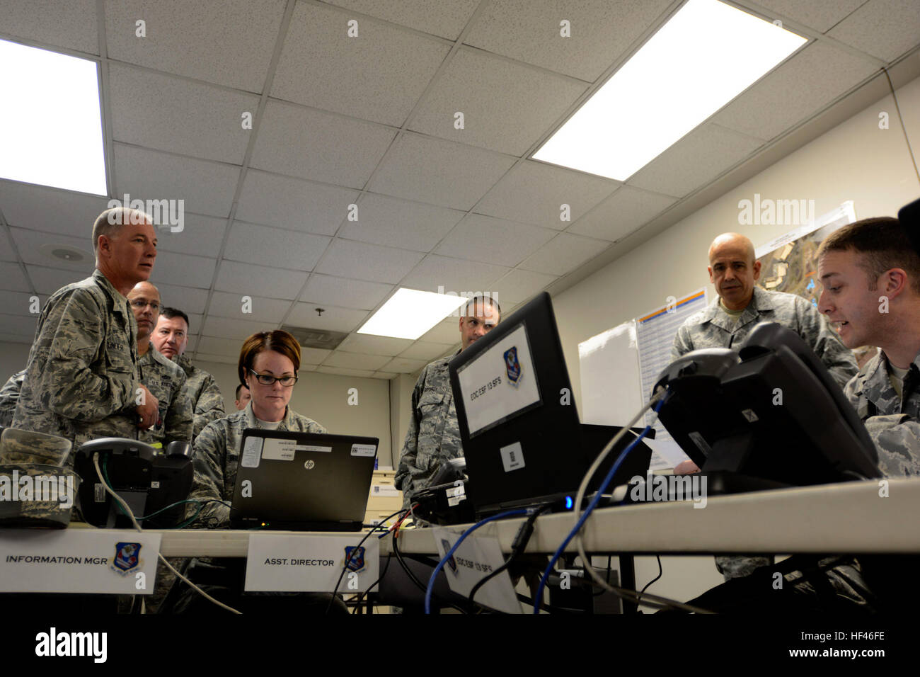 U.S. Air Force Col. Russell Ponder (left), 145th Mission Support Group ...