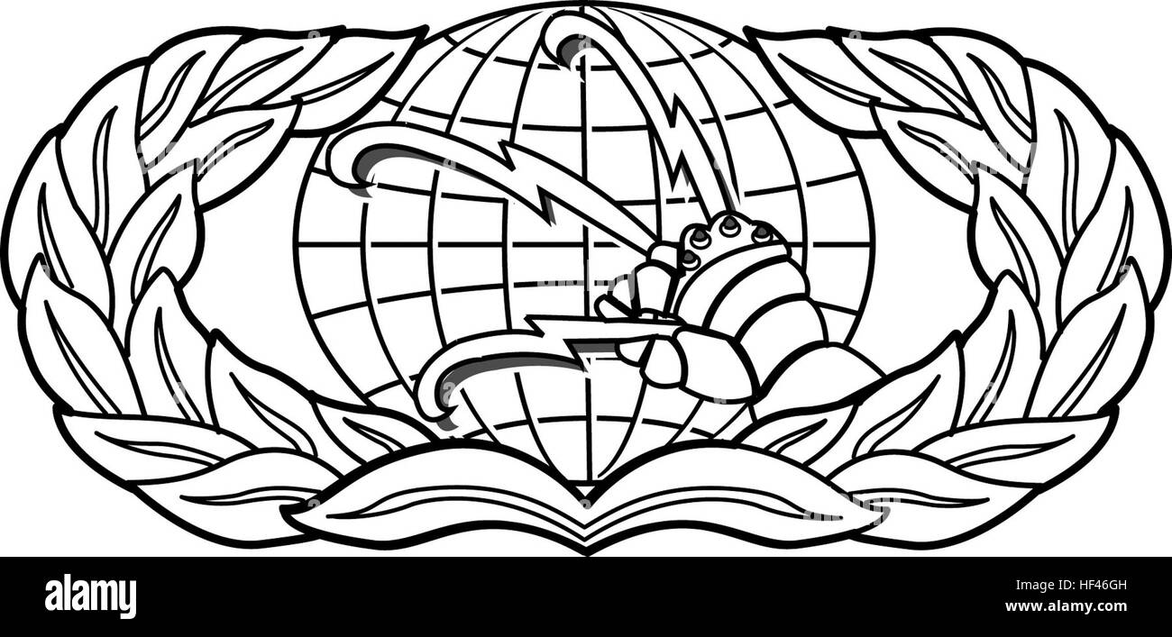 Communications & Information badge Comm info badge Stock Photo - Alamy