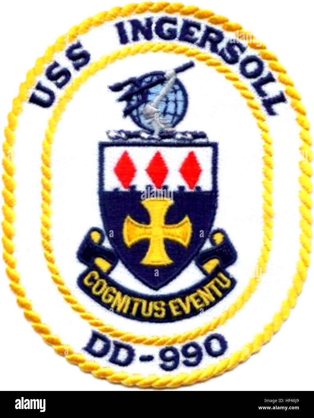 USS Ingersoll (DD-990) crest 1978 Stock Photo - Alamy