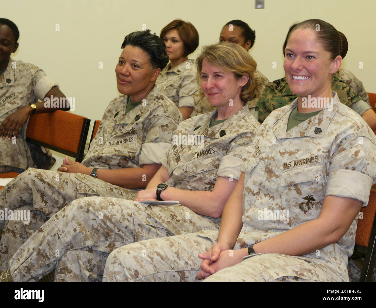 Master Gunnery Sgt. Sharon Garcia (far left), the shipping staff ...