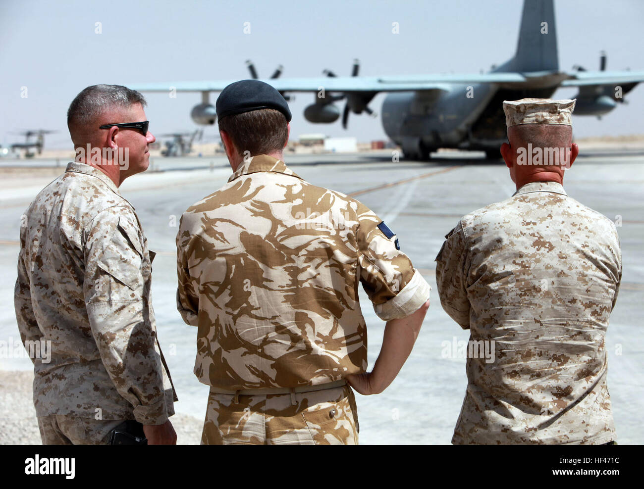 U.S. Marine Brig. Gen. Joseph Osterman (left), Commanding General 1st ...