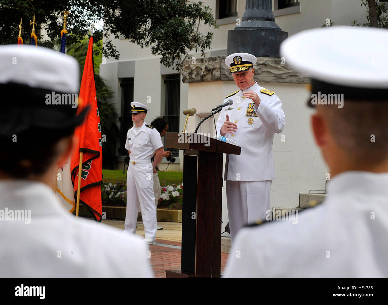 Chief of Naval Operations Adm. Gary Roughead speaks to the soon-to-be ...