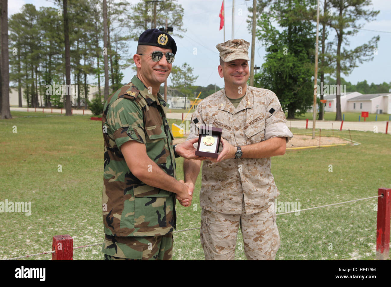 Maj. Walid Abou Chaar (left), a senior officer with the Lebanese Armed ...