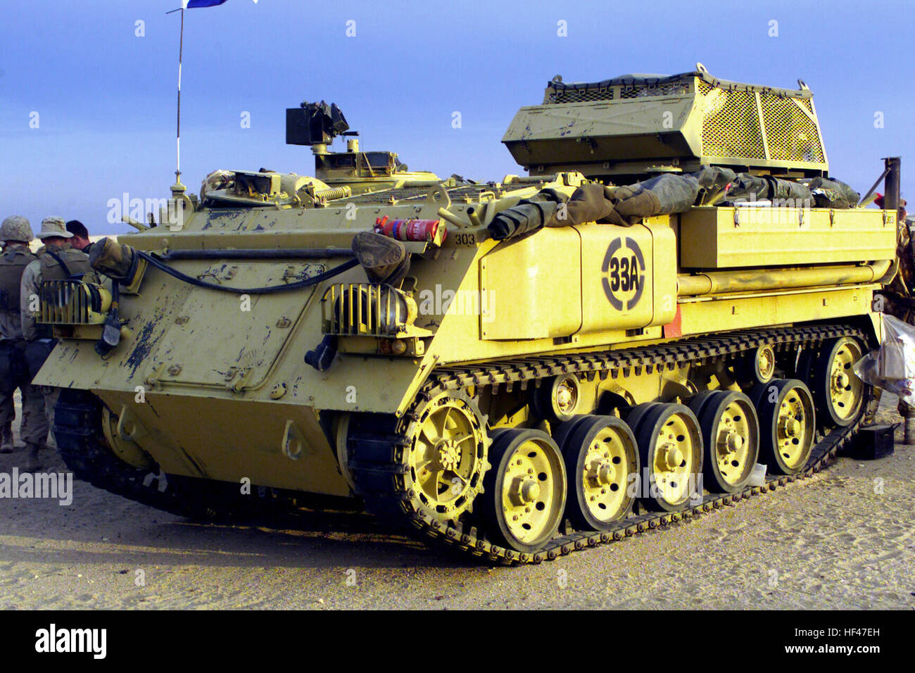 A British FV432 Armored Personnel Carrier (APC) visits Camp Coyote ...