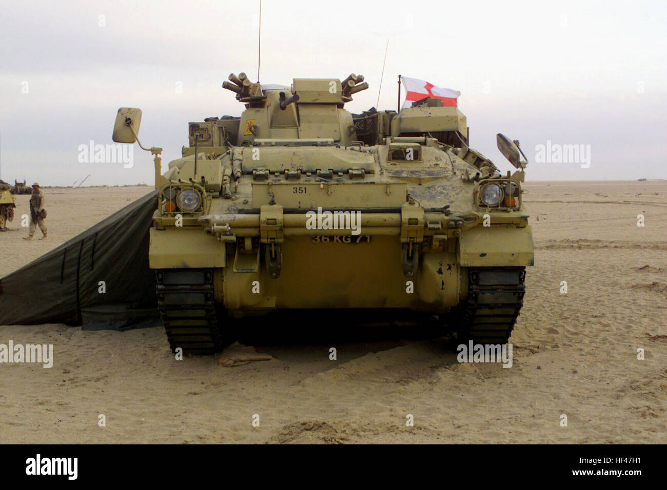 A front view of a British FV510 Warrior Mechanized Combat Vehicle (MCV ...