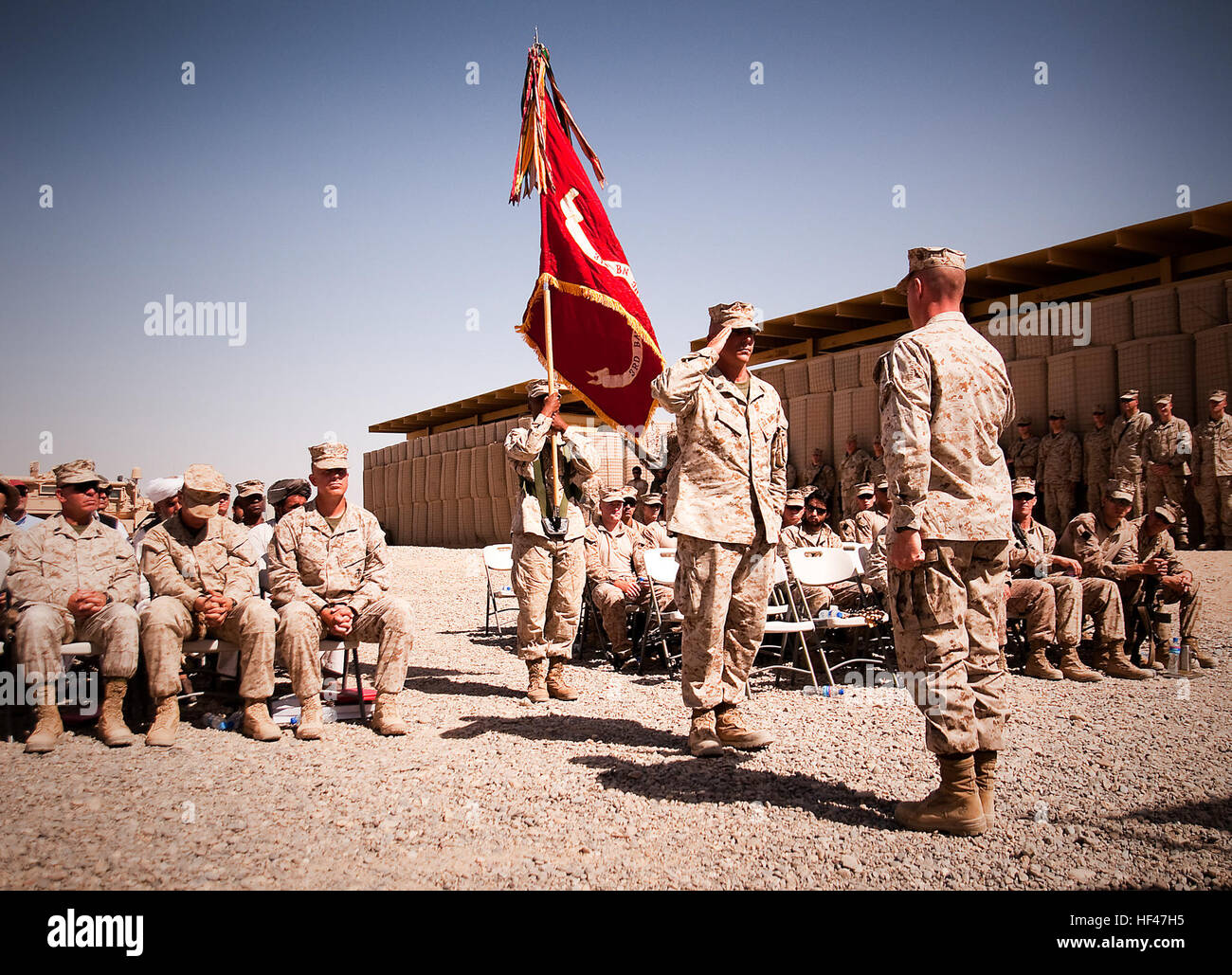 Lt. Col. Jeffrey C. Holt and Sgt. Maj. Andrew T. Cece, commanding ...