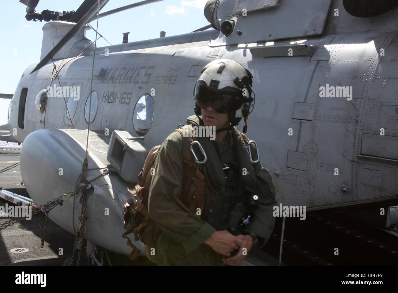 Gunnery Sgt. Wade M. Davis, crew chief, Marine Medium Helicopter ...