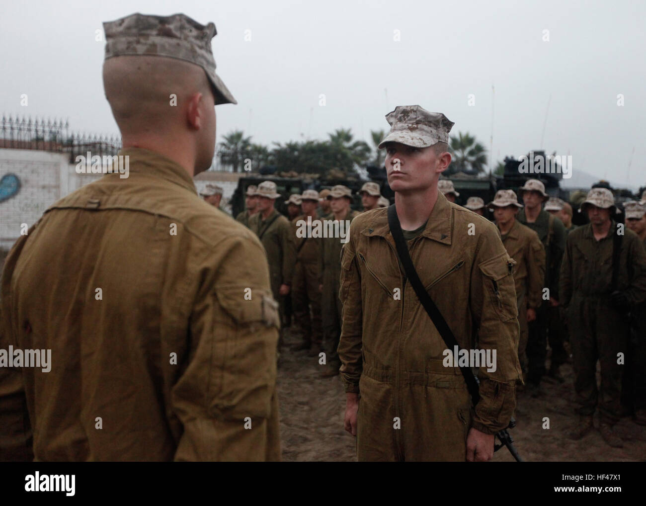U S Marine Corps Lance Cpl David E Mahaffey Right With 4th Platoon