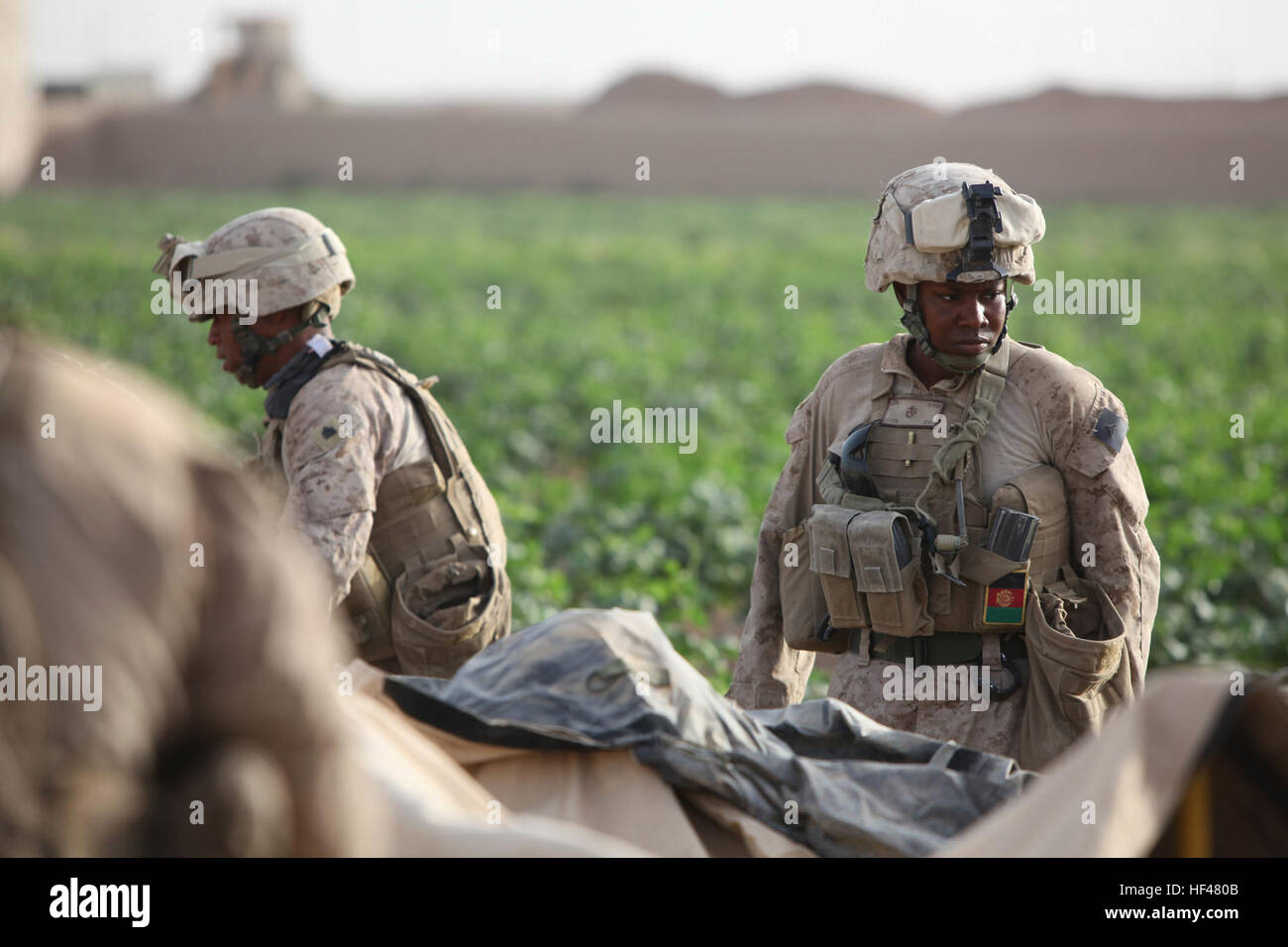 Lance Cpl. Sharhonda Jones, a female engagement team member with ...