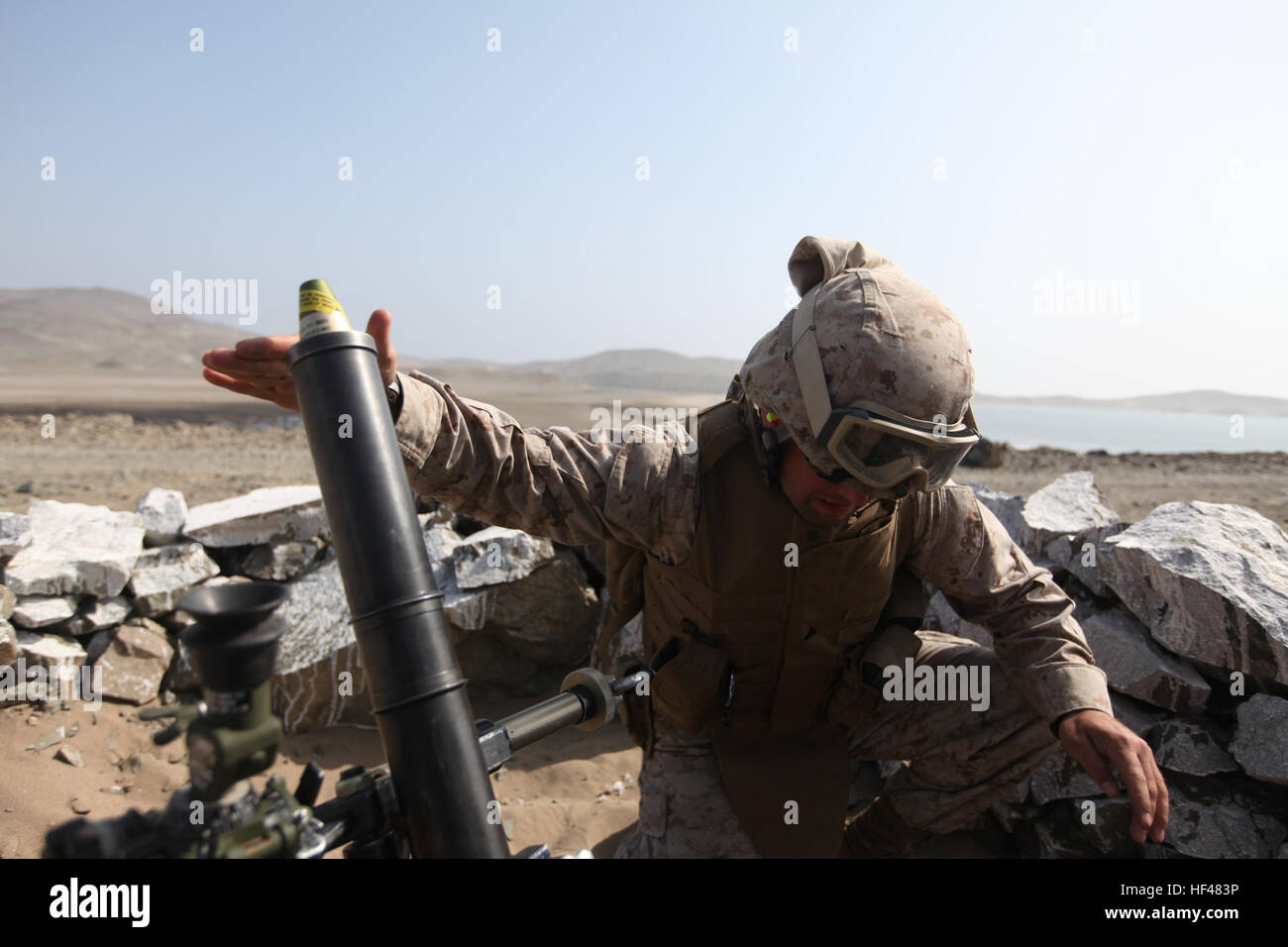 A U.S. Marine reservist from Special Purpose Marine Air-Ground Task ...