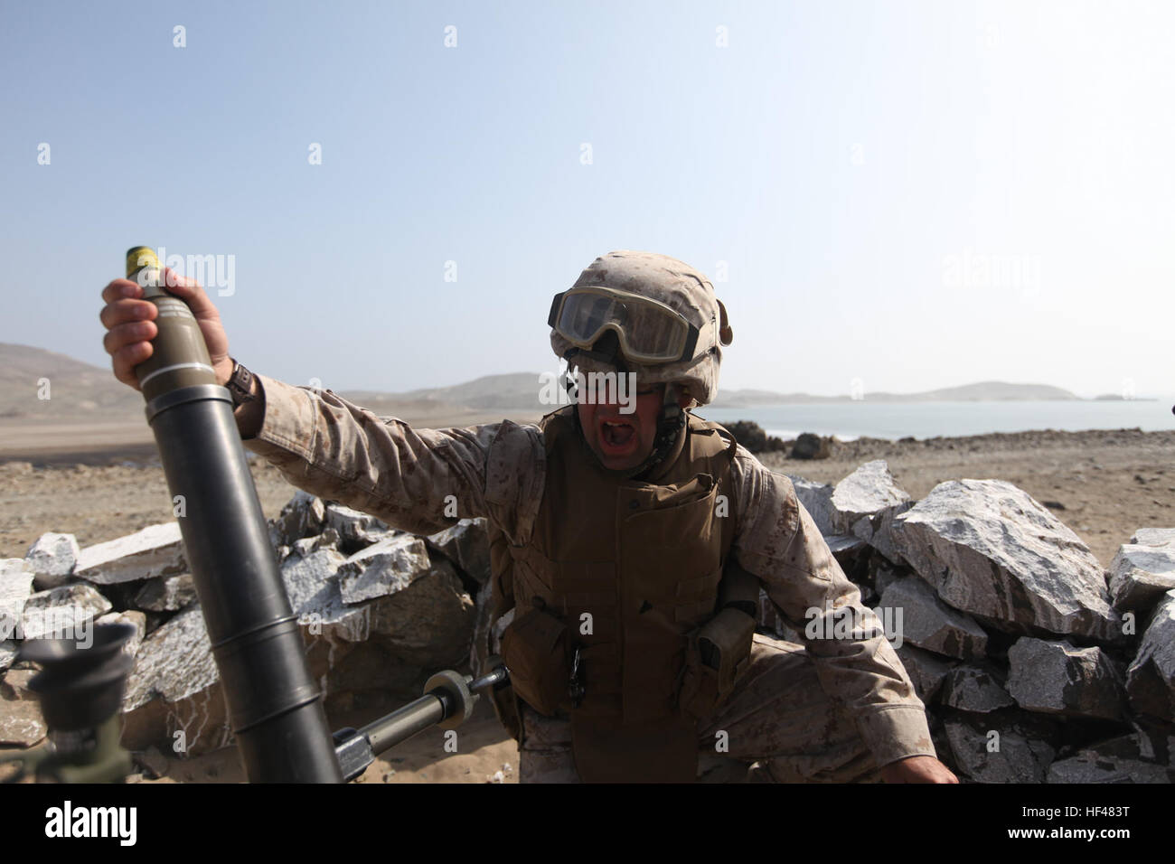 A U.S. Marine reservist from Special Purpose Marine Air-Ground Task ...