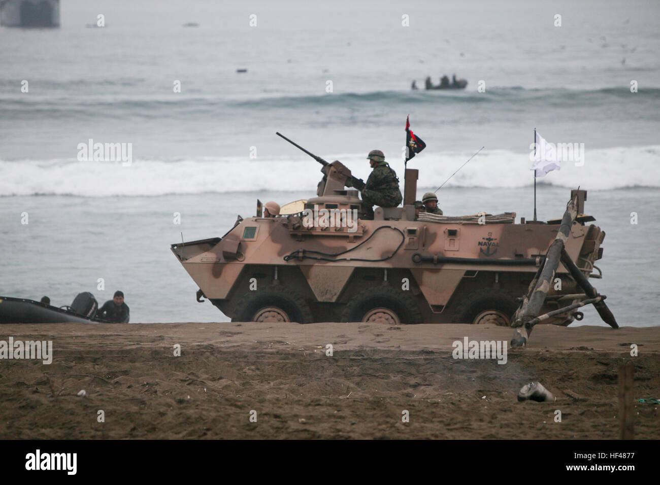Multinational amphibious beach assault training exercise hi-res stock ...