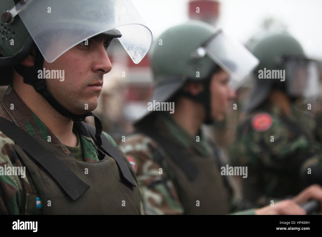 Marines with riot gear hi-res stock photography and images - Alamy