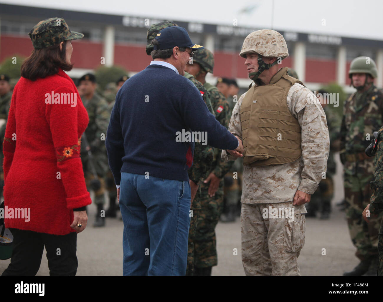 Col. Johnston, right, the U.S. Marine Corps Commanding Officer for ...