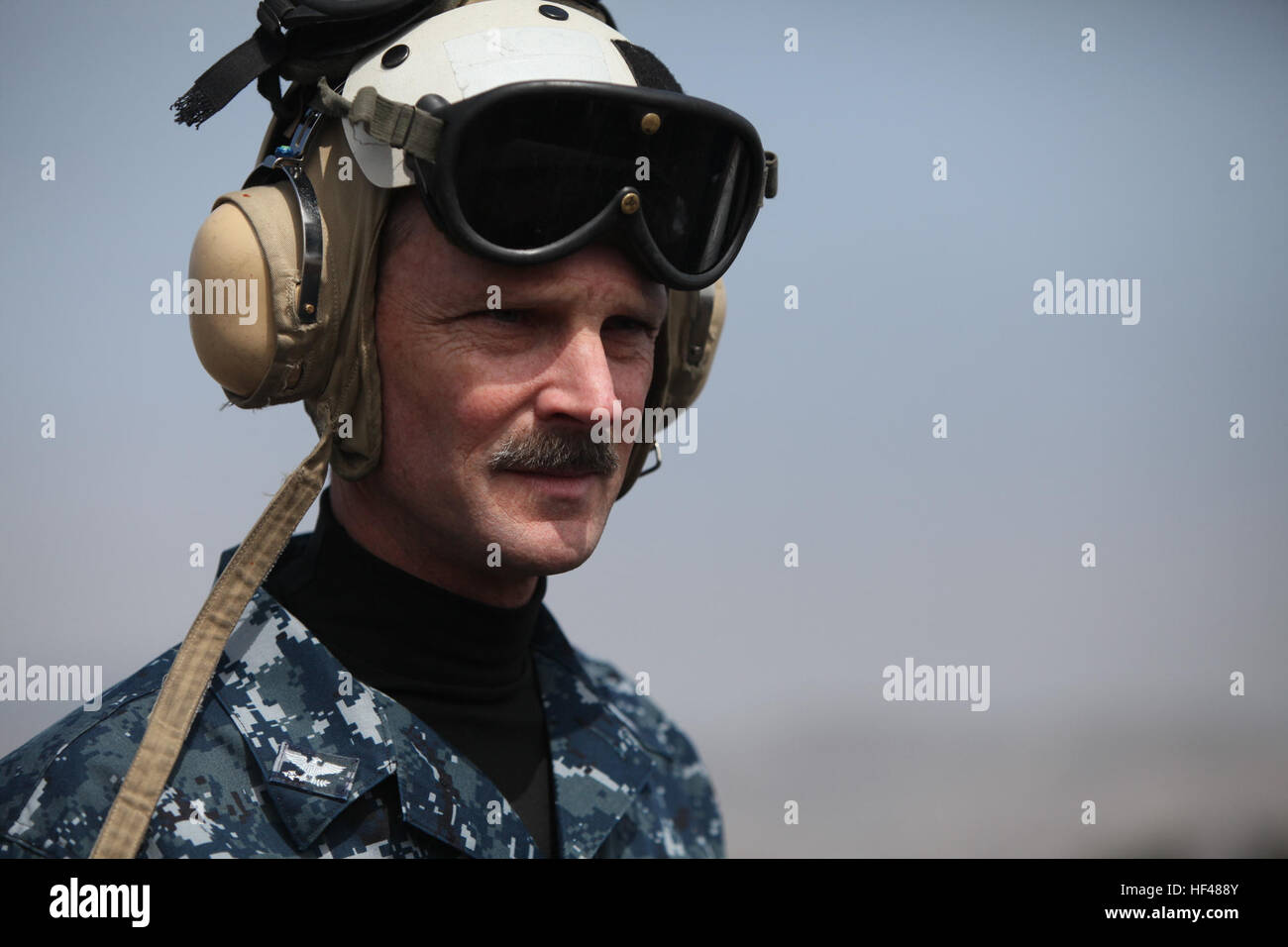 U.S. Navy Capt Peter J. Brennan, Commodore of the amphibious transport ...