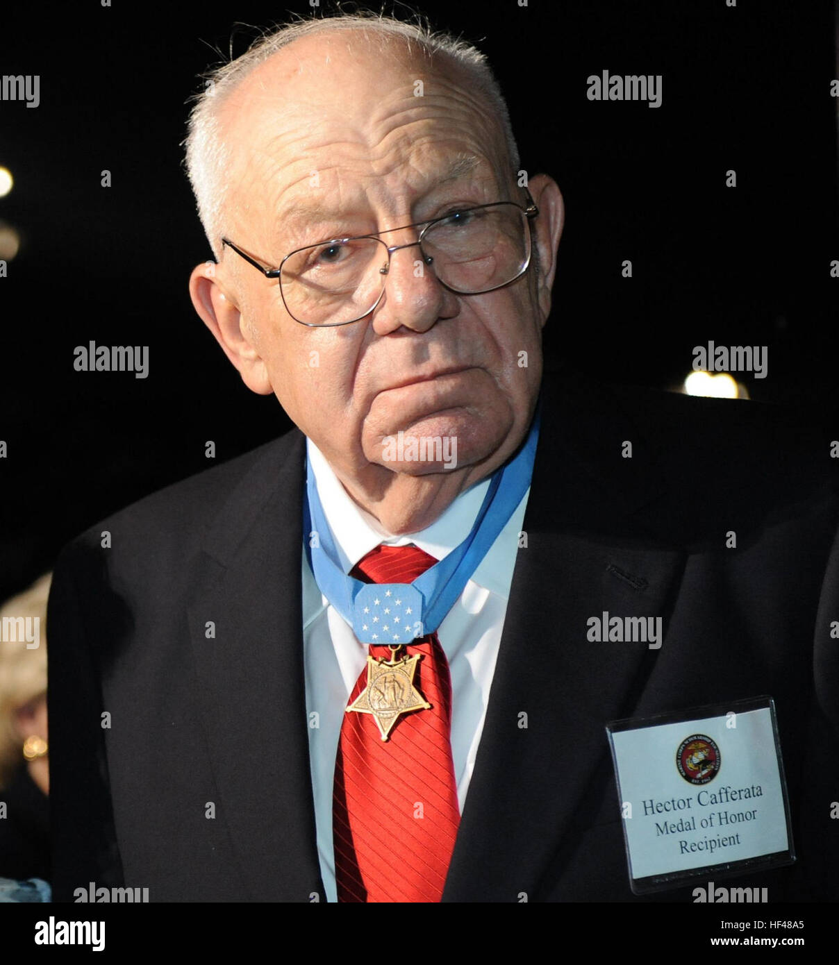 Retired U.S. Marine Corps Pfc. Hector Cafferata, a Medal of Honor ...