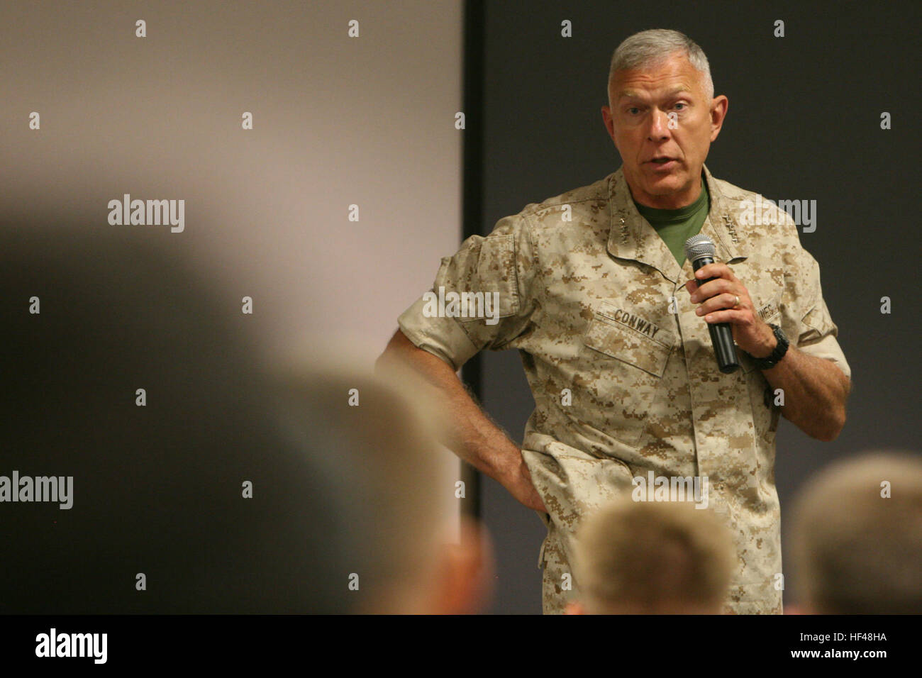 CAMP LEJEUNE, N.C. - Gen. James T. Conway answers a question during a ...