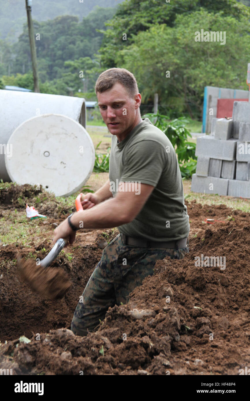 Lance Cpl. Robert T. Simon, native of Harleton, Texas, and basic water ...