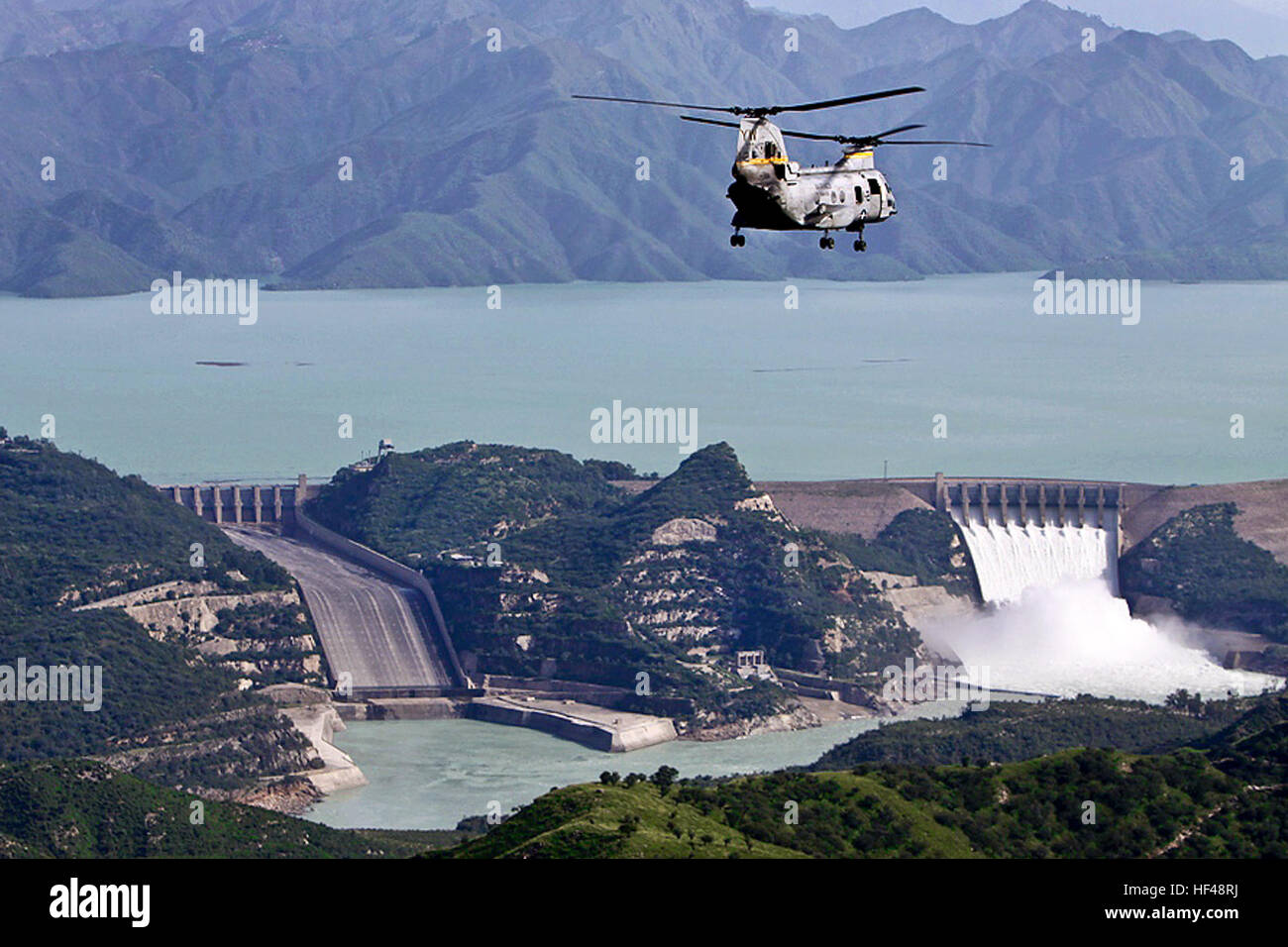 Tarbela Dam during the 2010 floods Stock Photo - Alamy
