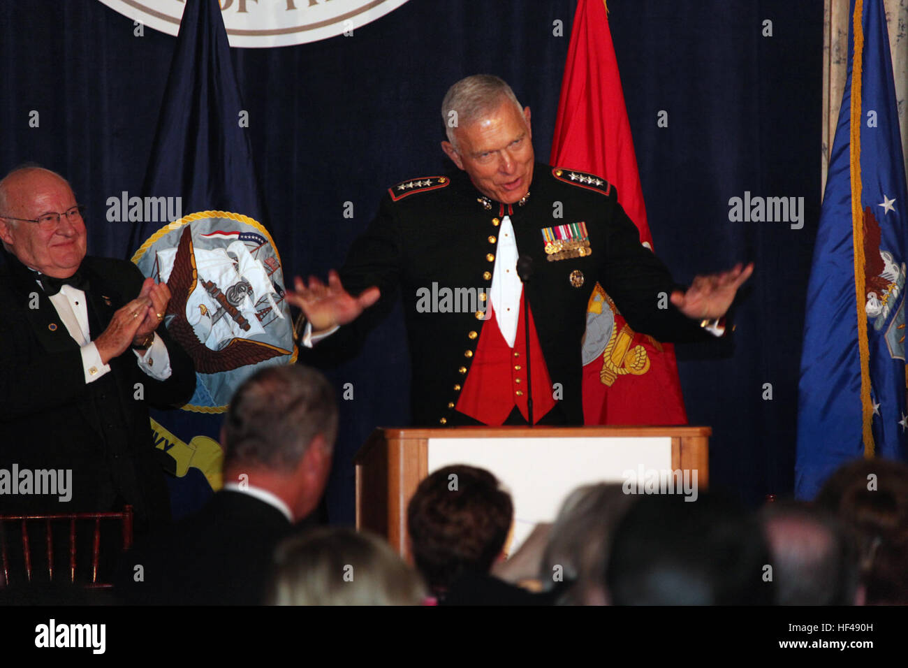 Gen. James Conway, the commandant of the Marine Corps, attempts to calm ...