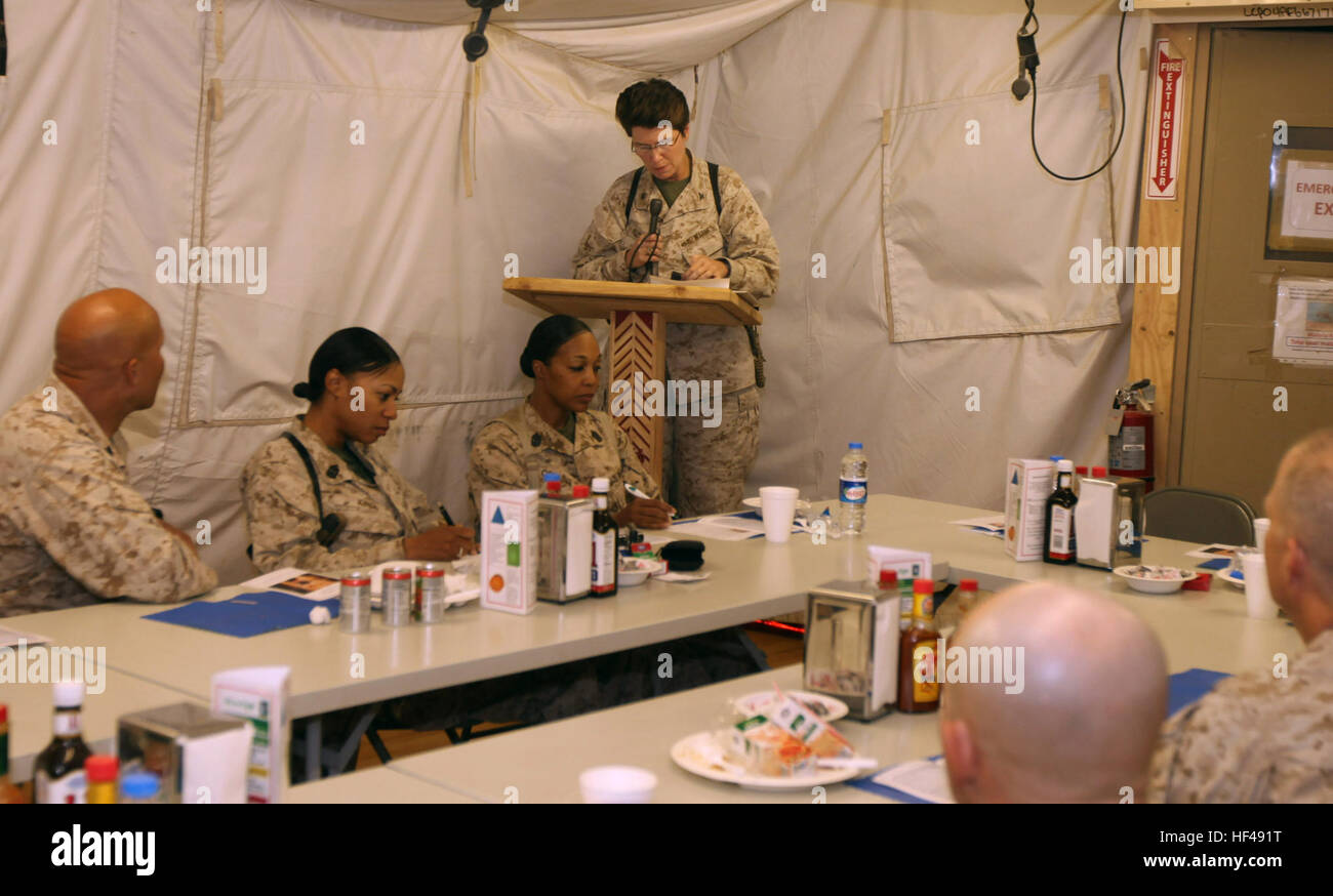CAMP LEATHERNECK, Afghanistan - Col. Lori Renyolds, the commanding ...