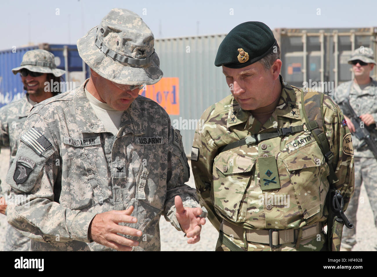 U.S. Army Col. Arthur Kandarian, left, with the 1st Battalion, 502nd ...