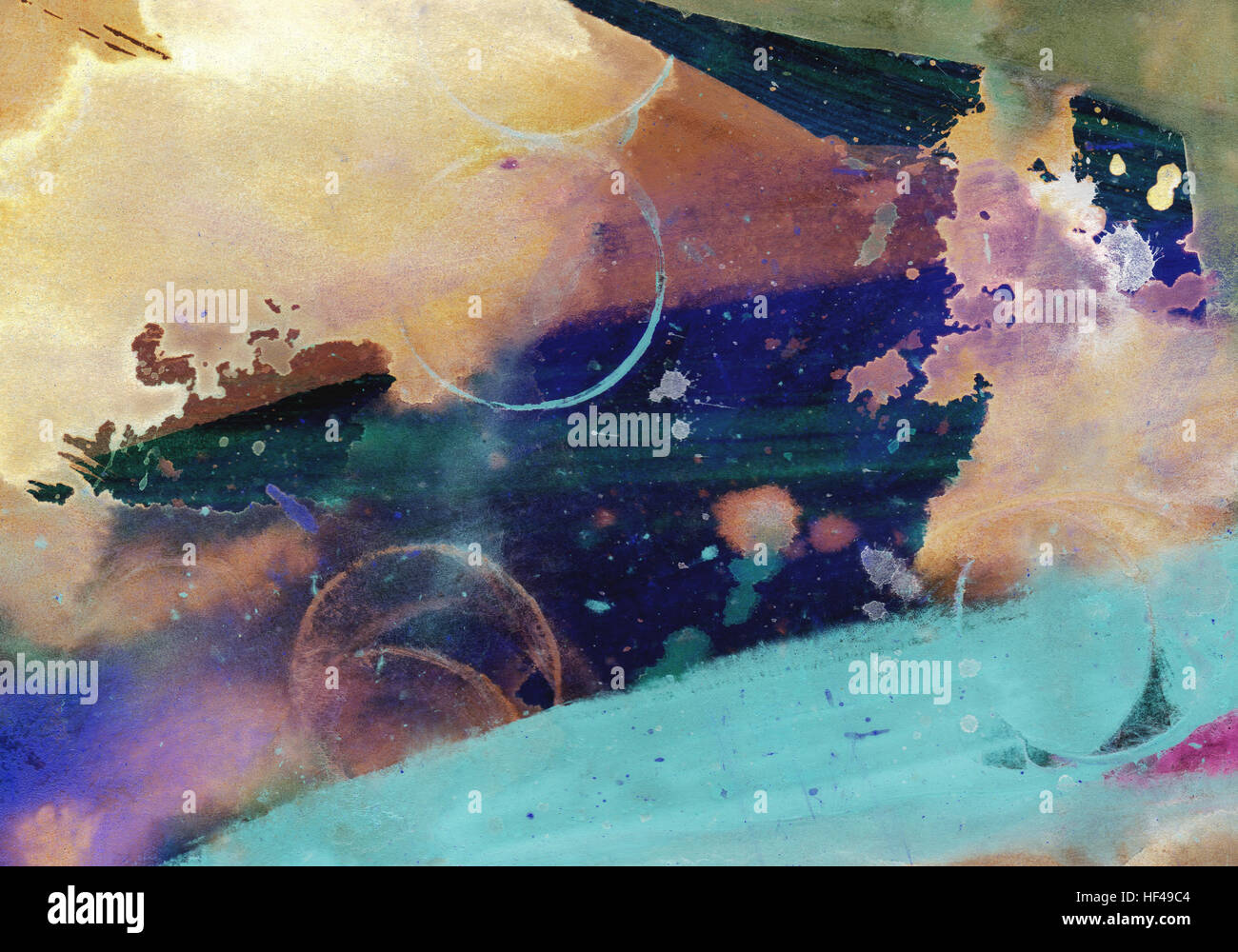 Paint layer on paper. Fragment of painting Stock Photo - Alamy