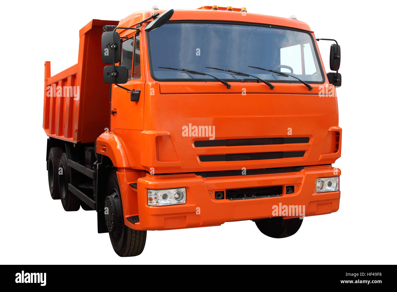 Modern dump truck, isolated on white background Stock Photo - Alamy