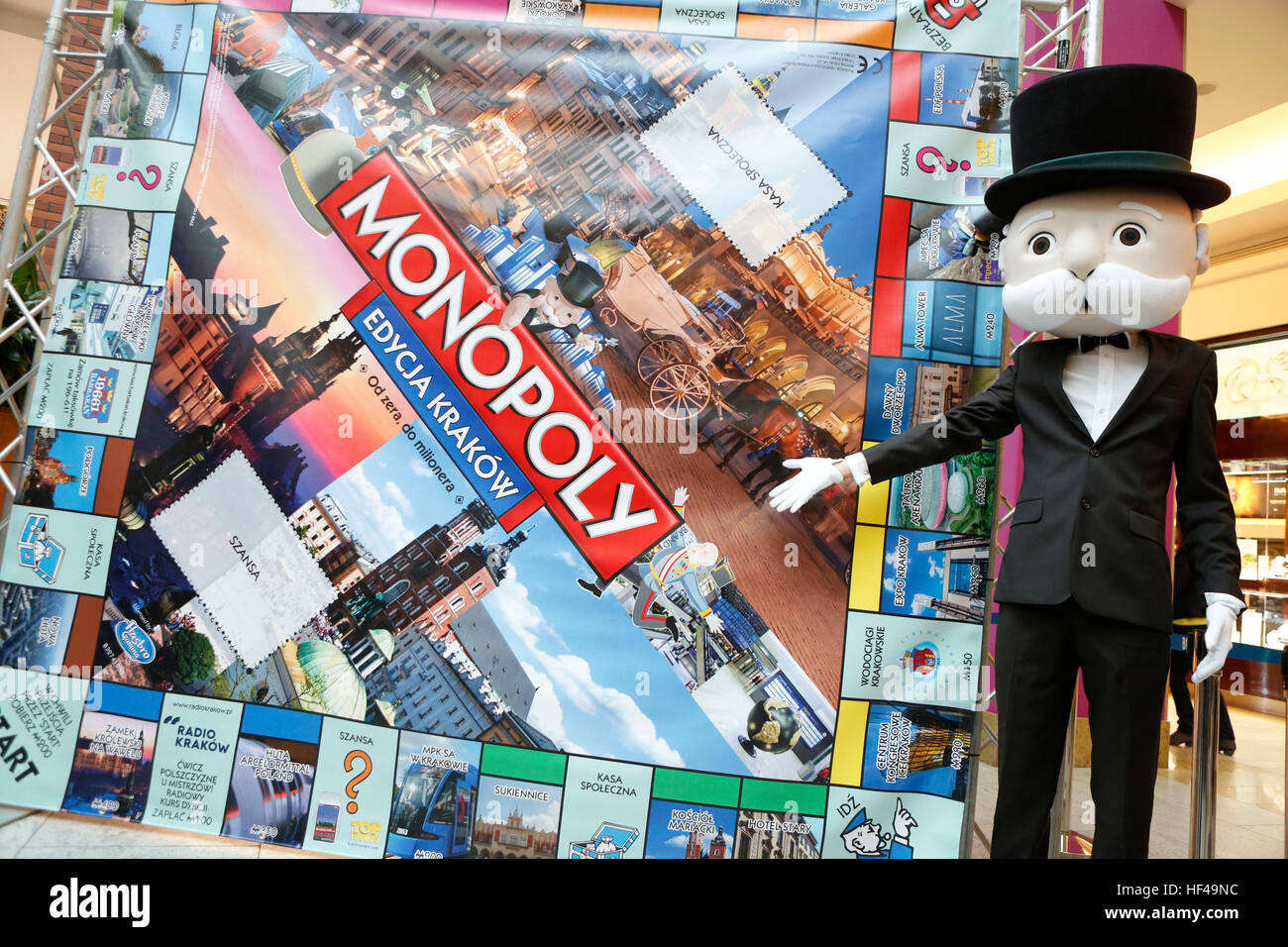 KRAKOW, POLAND - NOVEMBER 07, 2015: First run Monopoly Edition Cracow ...